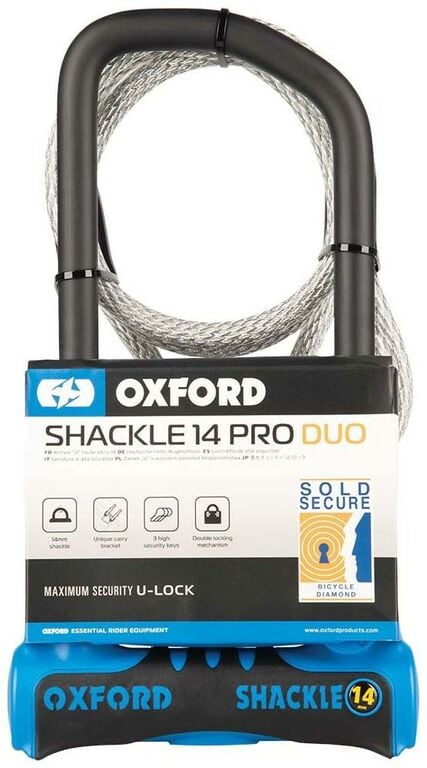 zámek U profil SHACKLE14 PRO DUO, OXFORD (177 x 320 mm, vč. lanka 1,2 m ...