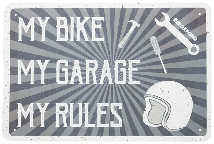 plechová cedule MY RULES, OXFORD (šedá/krémová, rozměr 30 x 20 cm ...