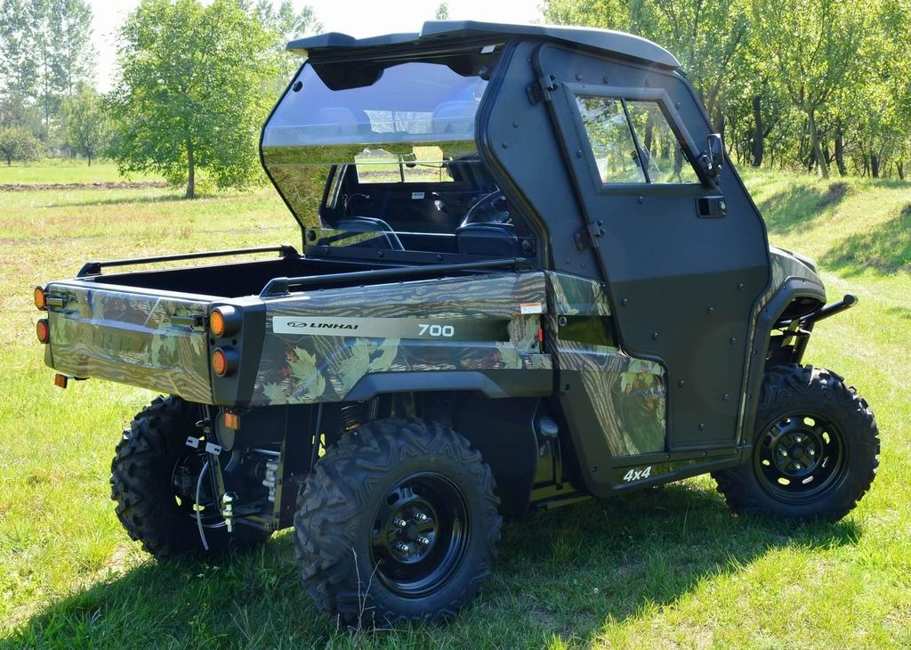Kabina včetně topení pro čtyřkolky Linhai UTV 700 4x4, plechové dveře ...