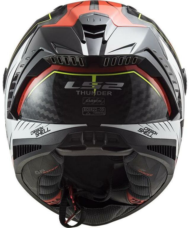 LS2 FF805 THUNDER C CHASE GLOSS WHITE RED 108058132-MASTER | 2HMOTO