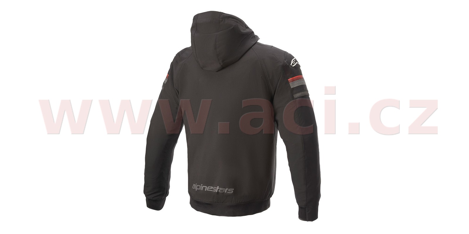 bunda SEKTOR V2 TECH HOODIE, ALPINESTARS (černá/světlá červená, vel ...