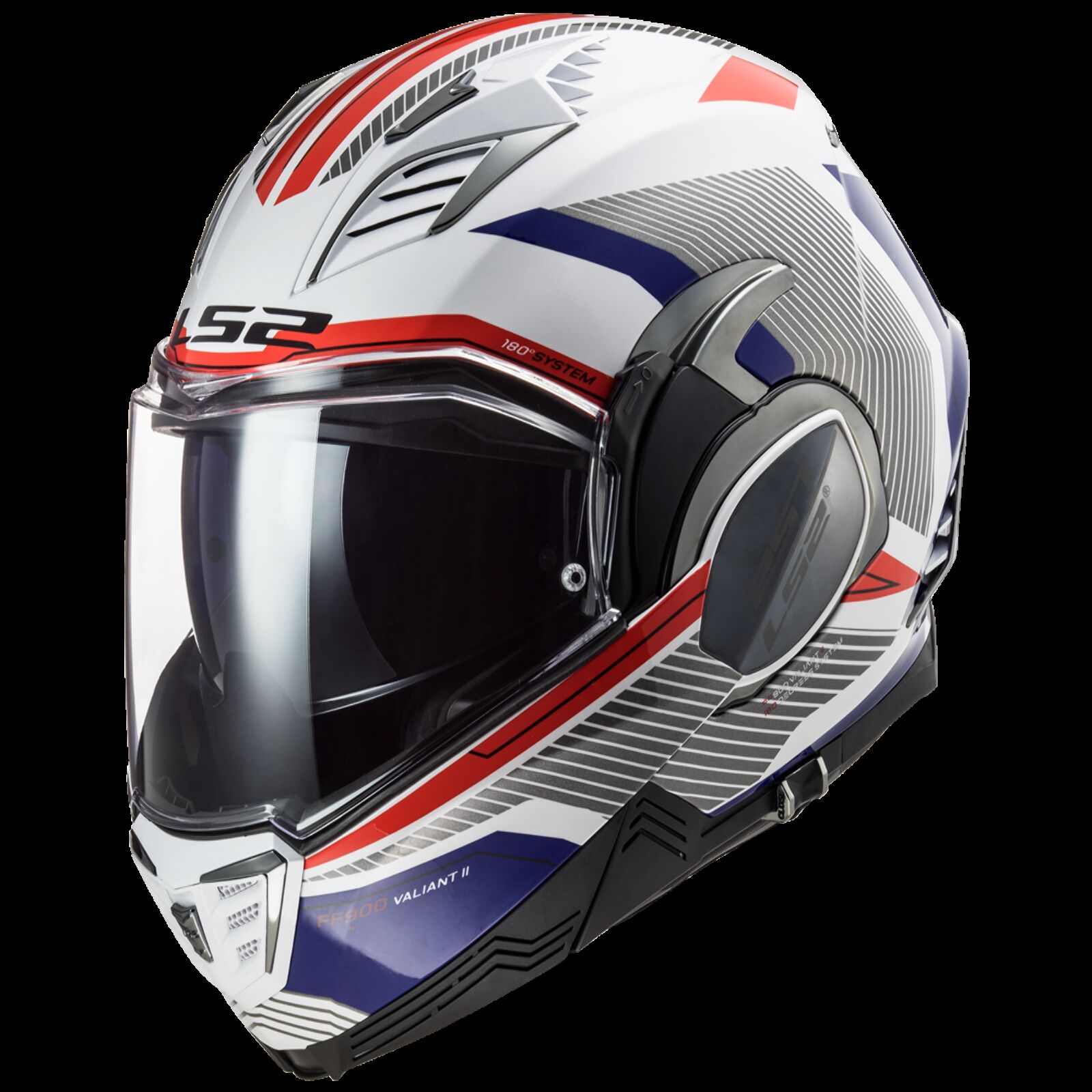 LS2 FF900 VALIANT II REVO WHITE RED BLUE vel: XS 509002232-MASTER | 2HMOTO